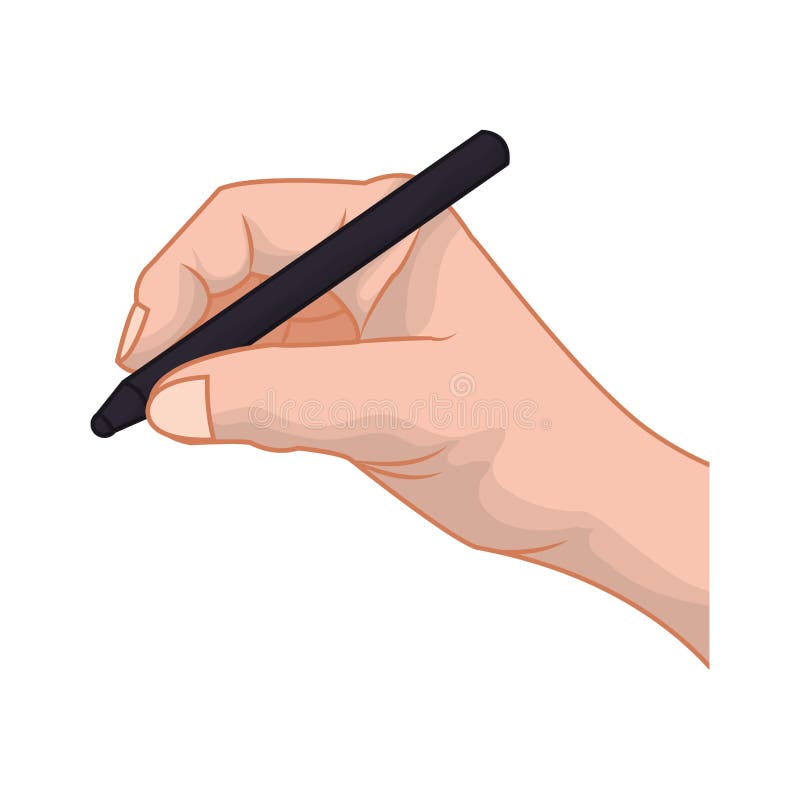 Hand Pen Human Gesture Fingers Palm Icon. Vector Graphic Stock Vector ...