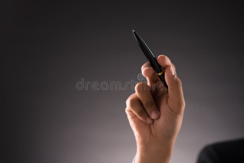 Hand with a pen stock photo. Image of cropped, marketing - 46788764