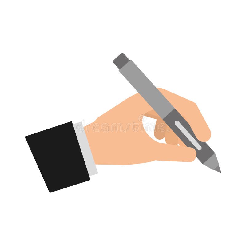 Hand with Pen Ink Write Icon Stock Vector - Illustration of sign, shape ...