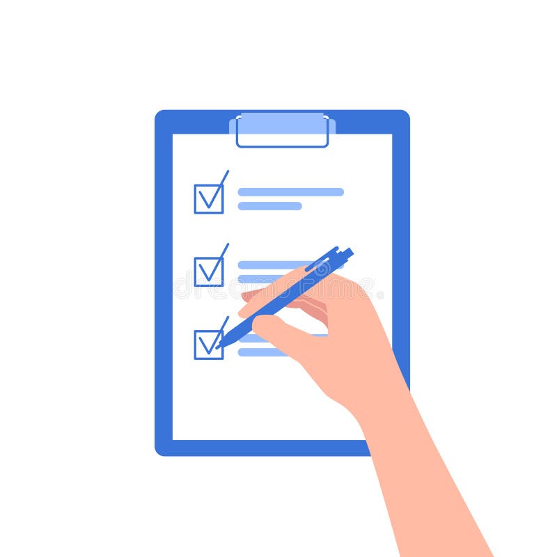 Notepad ticks stock vector. Illustration of reading, application - 31825346