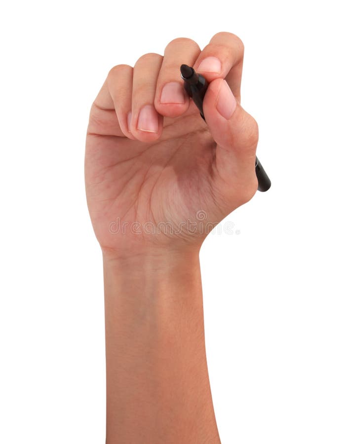 Woman hand hold pen stock image. Image of hand, pencil - 12986219