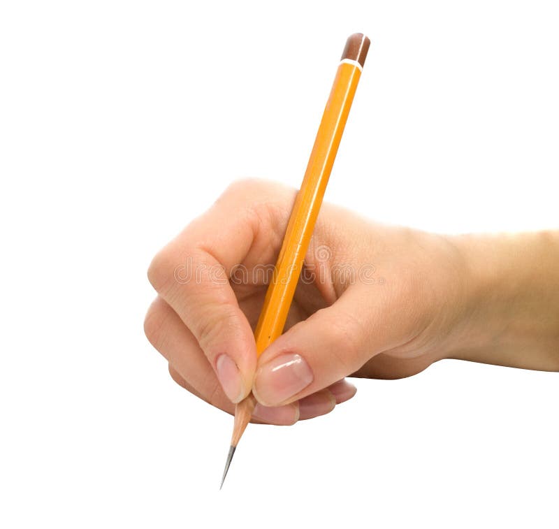 Hand holding a pencil stock photo. Image of grab, help - 20616942