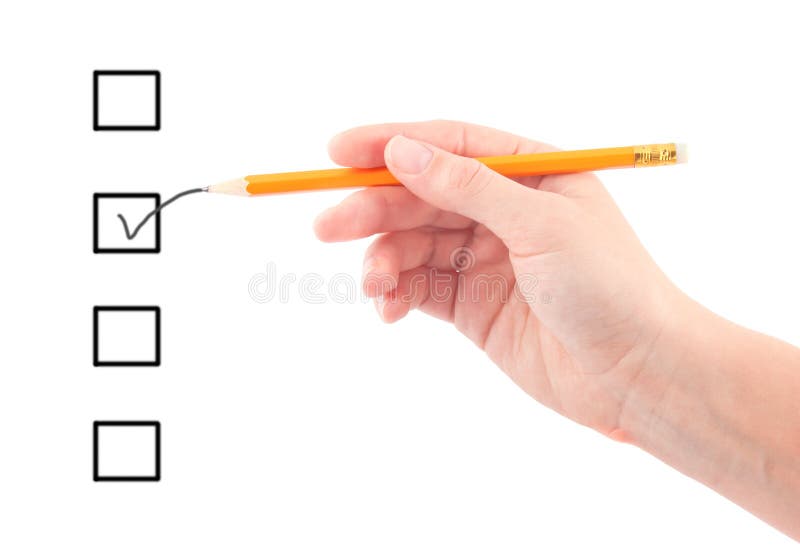 Checklist stock image. Image of approval, hand, grading - 42505445