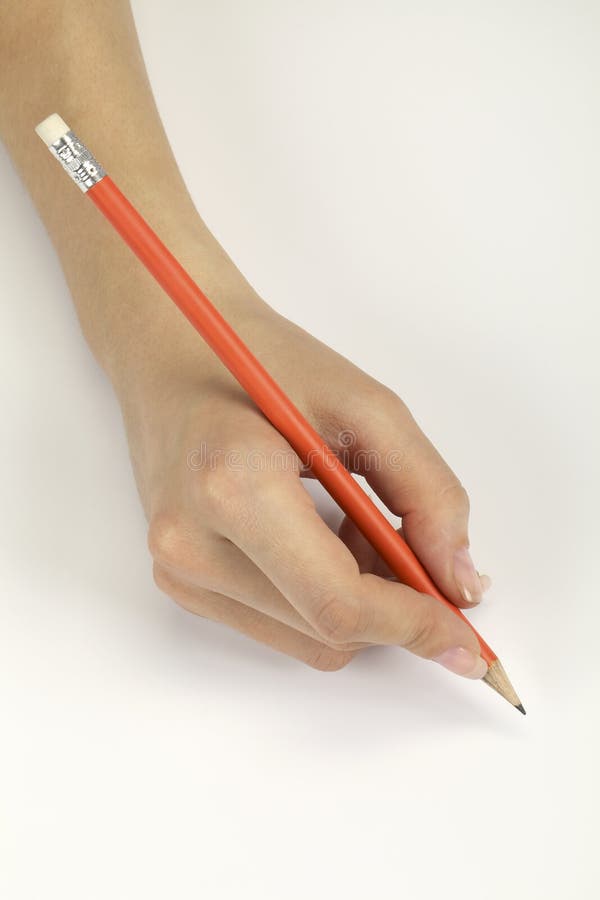 Hand with a pencil stock image. Image of message, draw - 24072949