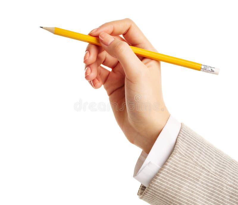 Hand with pencil stock photo. Image of isolated, design - 24763934