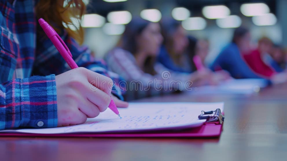 A Hand with a Pencil Filling in a Bubble Sheet for a Test.. AI ...