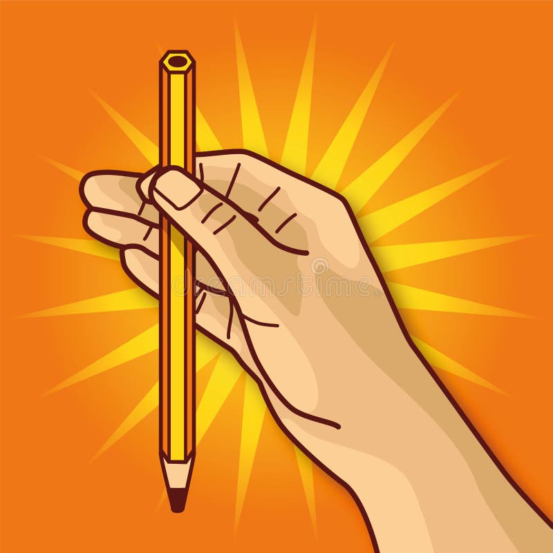 Hand Holding a Pen and Signing Stock Vector - Illustration of hand ...