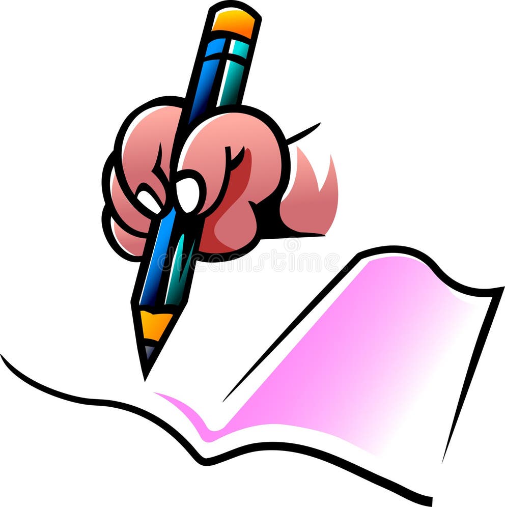 Hand Holding Pencil Clip Art Stock Illustrations – 225 Hand Holding ...