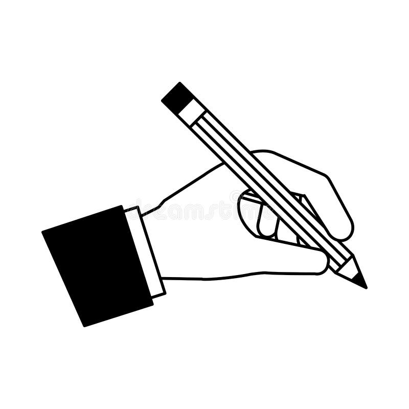 Hand with Pen Ink Write Icon Stock Vector - Illustration of sign, shape ...