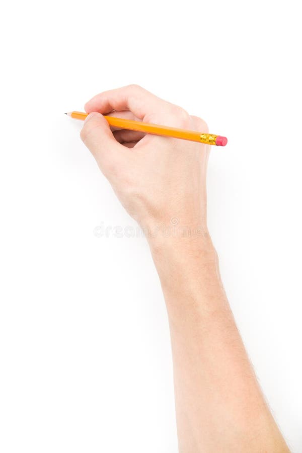 Hand with the pencil stock photo. Image of pencil, ballpoint - 12883252