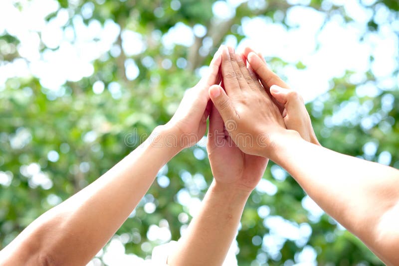 Hand of People Assemble Corporate Meeting Teamwork and Harmonious ...