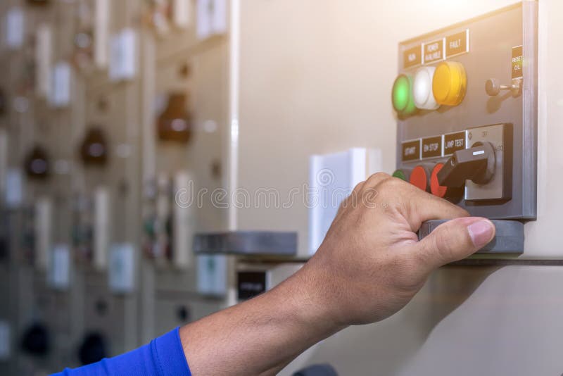 Key Switch Select Mode in Electrical Control Panel Contains Switch ...