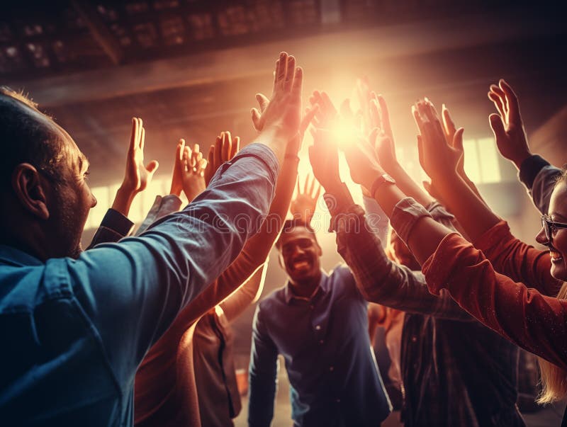 Hand of People Putting Hands Together, Support and Unity Concept ...