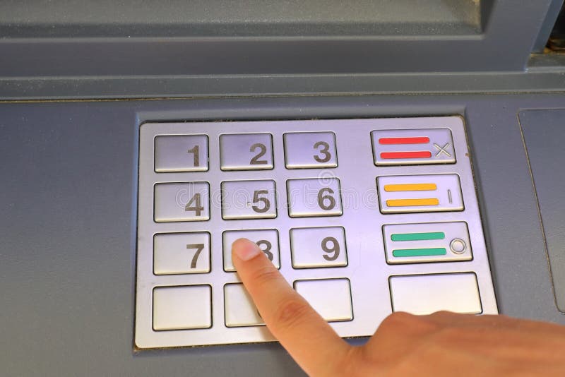 Hand of People Typing Secret Code on Numeric Keypad Stock Photo - Image ...