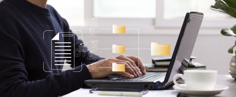 Working Computer Business Process Document Management System Dms Stock ...