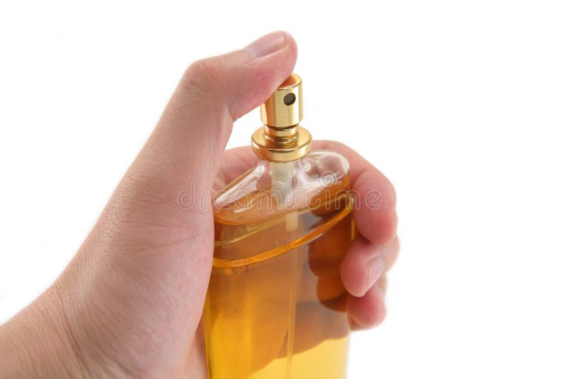Hand and perfume bottle stock image. Image of hand, odor - 658573