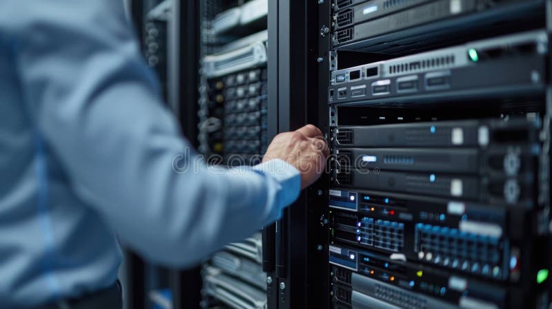 The Hand Adjusting Server.AI Generated Image Stock Image - Image of ...