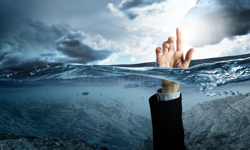 Hand of Person Drowning in Water Stock Photo - Image of dangerous ...