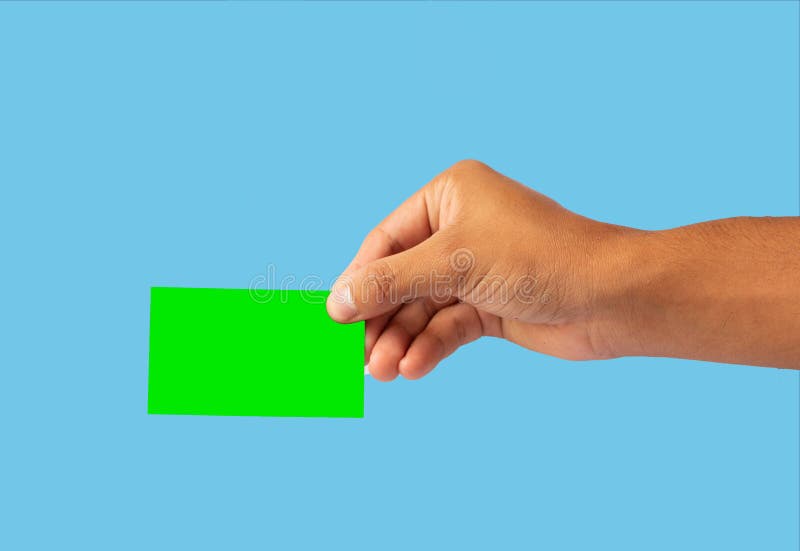 Hand of a Person Handing Over a Card Stock Image - Image of motto, name ...