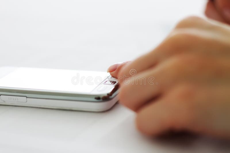 Hand and phone stock photo. Image of phone, silver, hand - 12953620