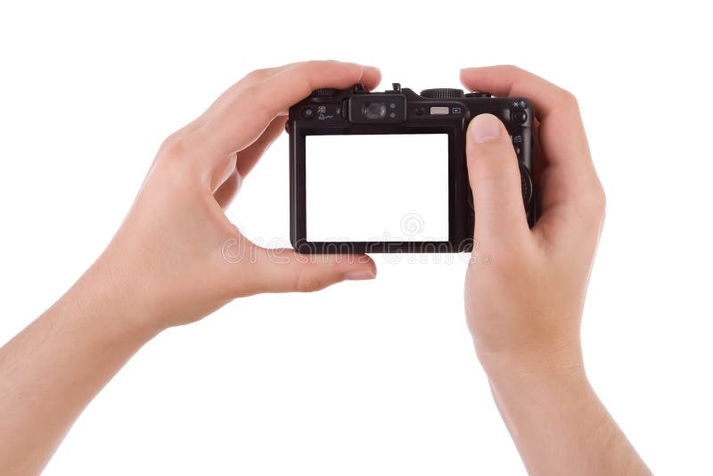 Hand Photographic with a Digital Camera Stock Photo - Image of framing ...