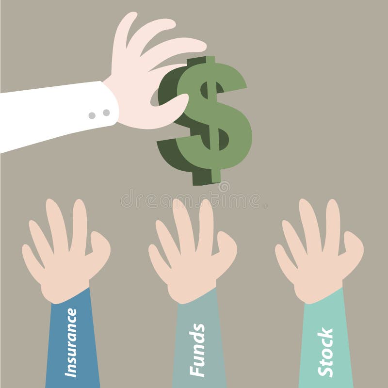 Hand Pick Dollar Currency for Investment Stock Vector - Illustration of ...