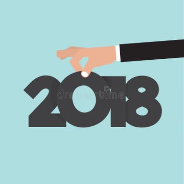 Hand Pick up 2018 Vector stock vector. Illustration of celebration ...