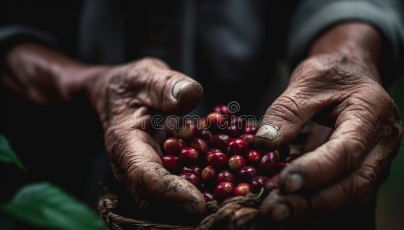 Hand Picked Fruit Basket, a Farmer Refreshing Harvest Generated by AI ...