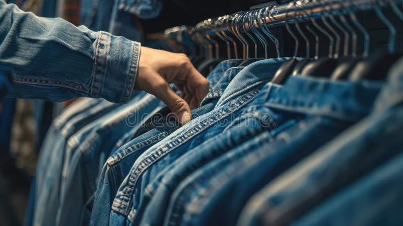 The Hand Picking Denim Jacket. AI Generated Stock Illustration ...