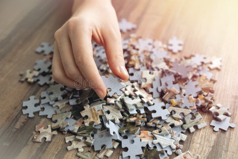 Mixed Jigsaw Puzzle Pieces Background, Macro Close Up Stock Photo ... Mixed Jigsaw Puzzle Pieces Background, Macro Close Up Stock Photo ...