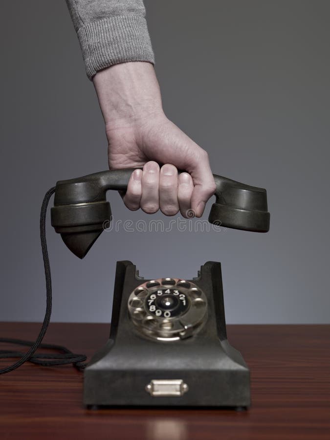 Butler with Dial Phone stock image. Image of call, waitstaff - 21674049