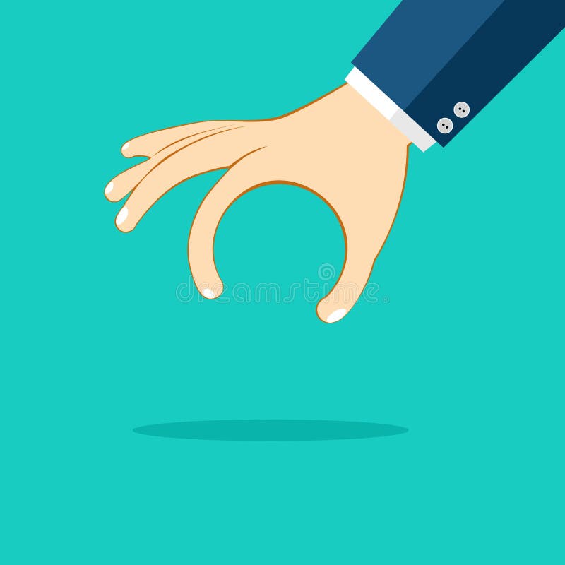 The Hand is Picking Up Things.isolated on Background Stock Vector ...