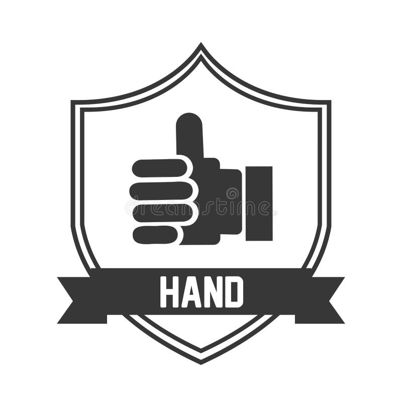 Hand pictogram stock vector. Illustration of icon, success - 59034496