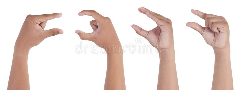 Hand pinching stock photo. Image of gesturing, adult - 20322636
