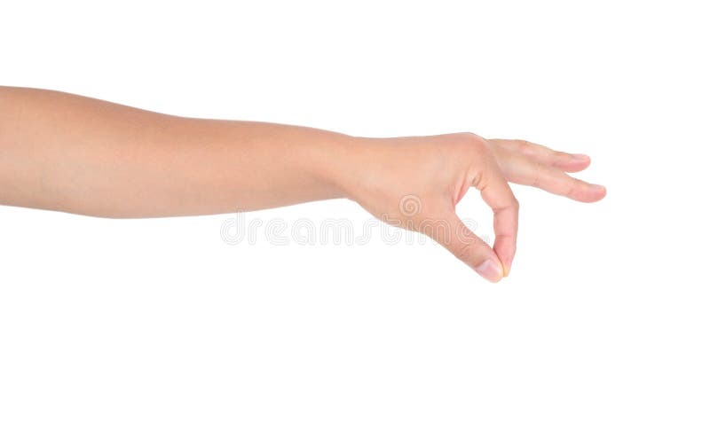 Hand Pinching Pennies stock photo. Image of hold, savings - 14664194