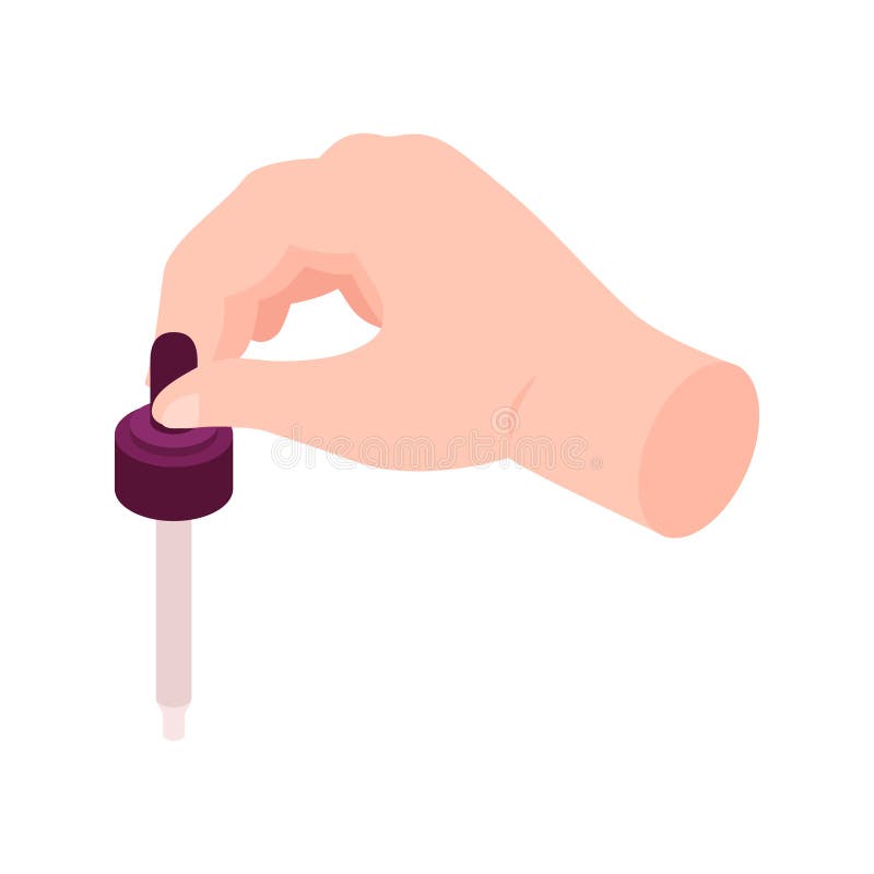 Hand with Pipette Composition Stock Vector - Illustration of blush ...
