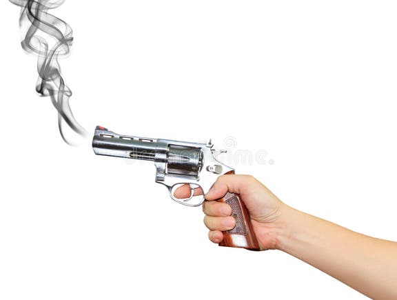 Hand with pistol stock image. Image of hole, isolated - 35934517