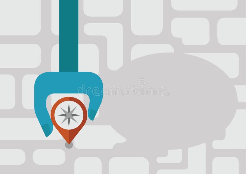 Hand Place the Location Icon Stock Vector - Illustration of marker ...