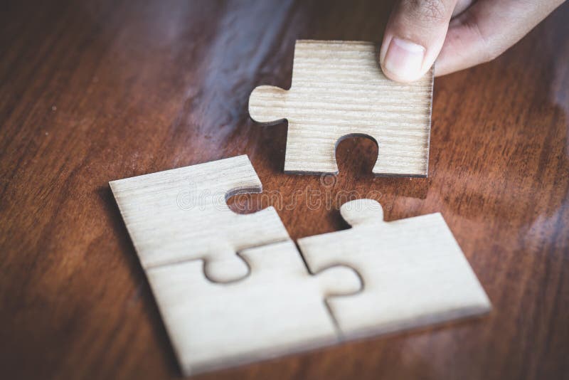 Hand Placed the Last Piece of Jigsaw Puzzle, Conceptual of Problem ...