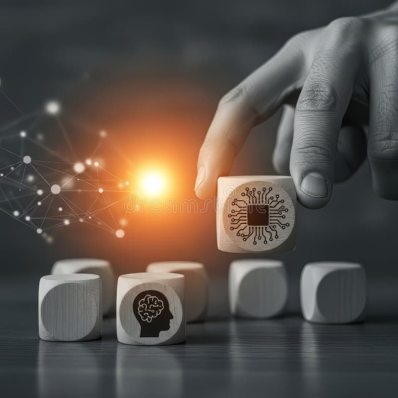 Hand Placing Cpu Block for Artificial Intelligence and Future ...