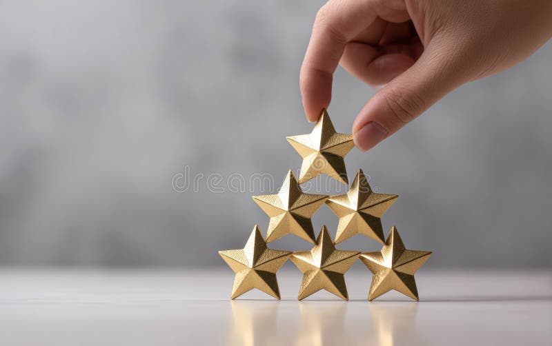 Hand Placing Final Golden Star Stock Illustrations – 5 Hand Placing ...