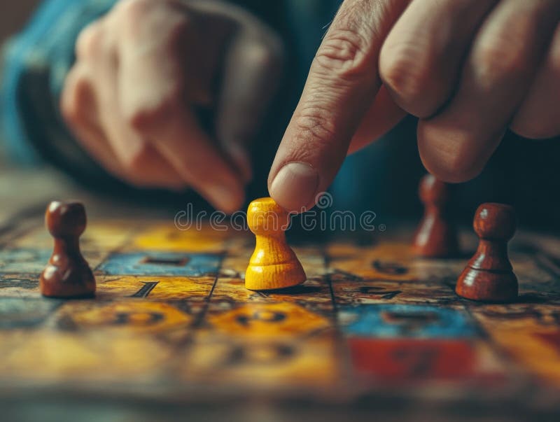 Hand Placing Pawn on Chess Board Stock Image - Image of generated ...