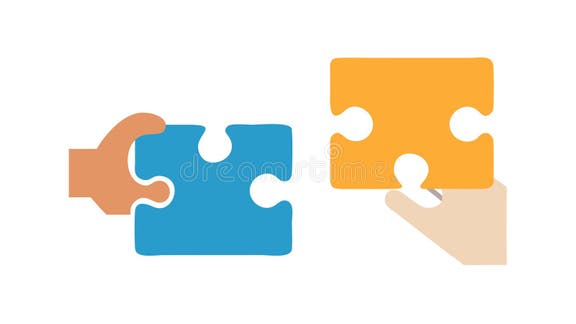 Hand Placing Puzzle Piece. Problem Solving and Collaboration, Vector ...