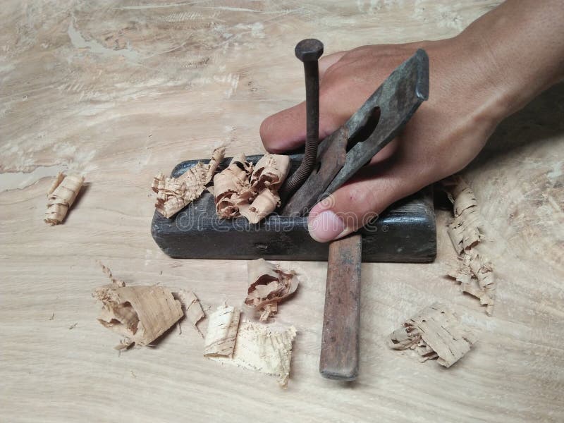 Traditional Carpentry Planing Tools Stock Image - Image of wooden ...
