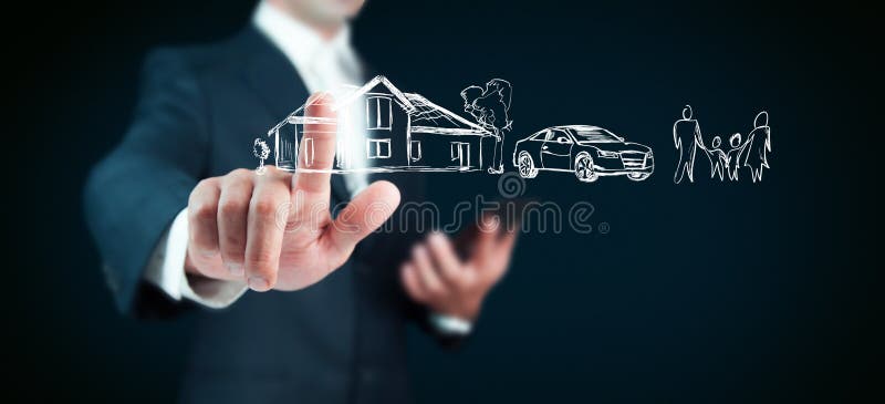 Hand Planning Family Future Stock Image - Image of bank, account: 179265513