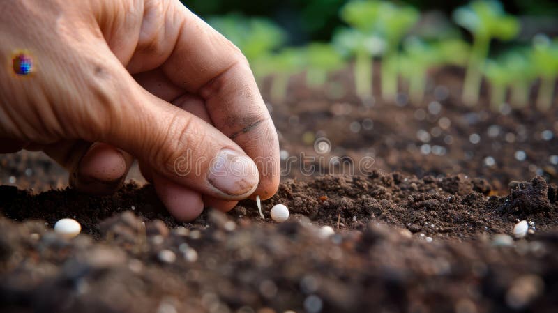 Hand Planting a Seed. AI Generated Stock Photo - Image of fresh, micro ...