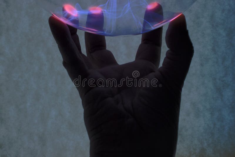 Hand and plasma stock image. Image of background, ball - 88437111