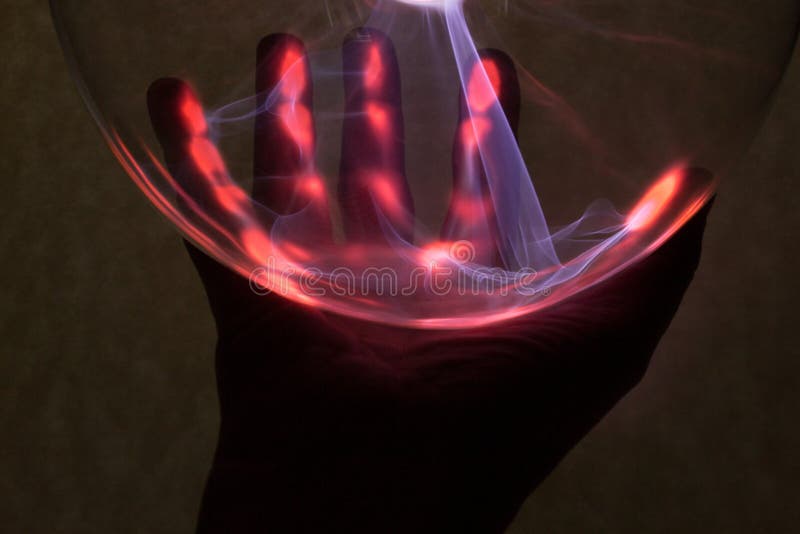 Hand and plasma stock image. Image of energy, pink, blue - 88433669
