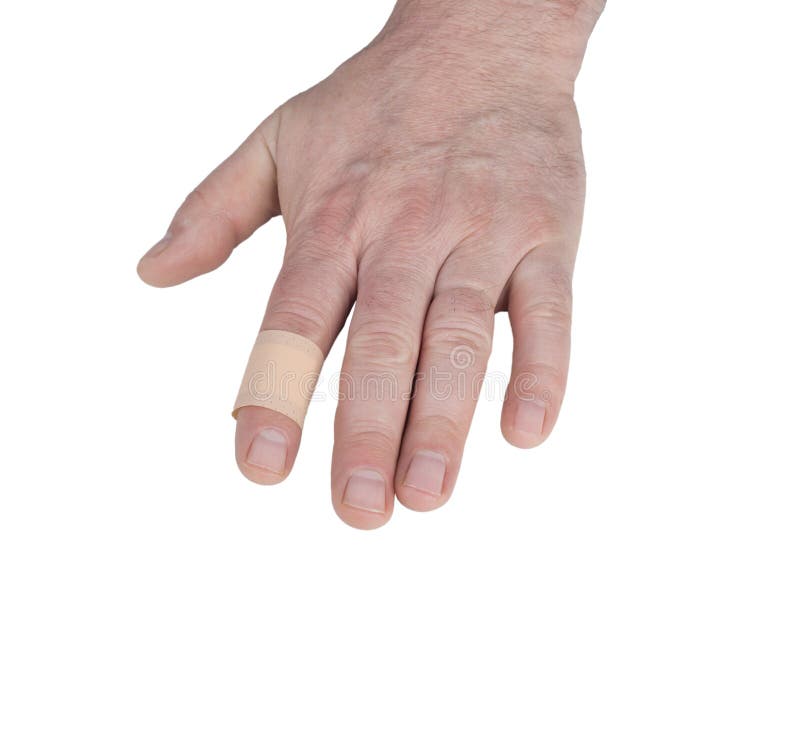Hand with a plaster stock image. Image of bloody, adhesive - 287453053