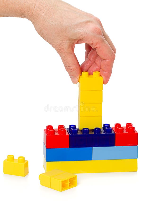Kids playing with blocks stock photo. Image of games - 15590516